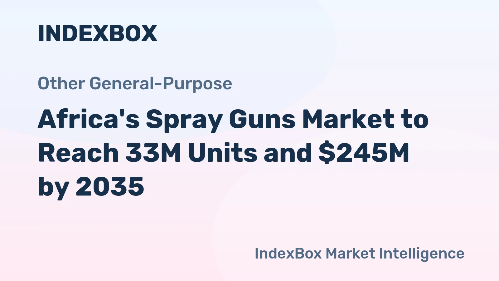 Africa's Spray Guns Market to Reach 33M Units and $245M by 2035