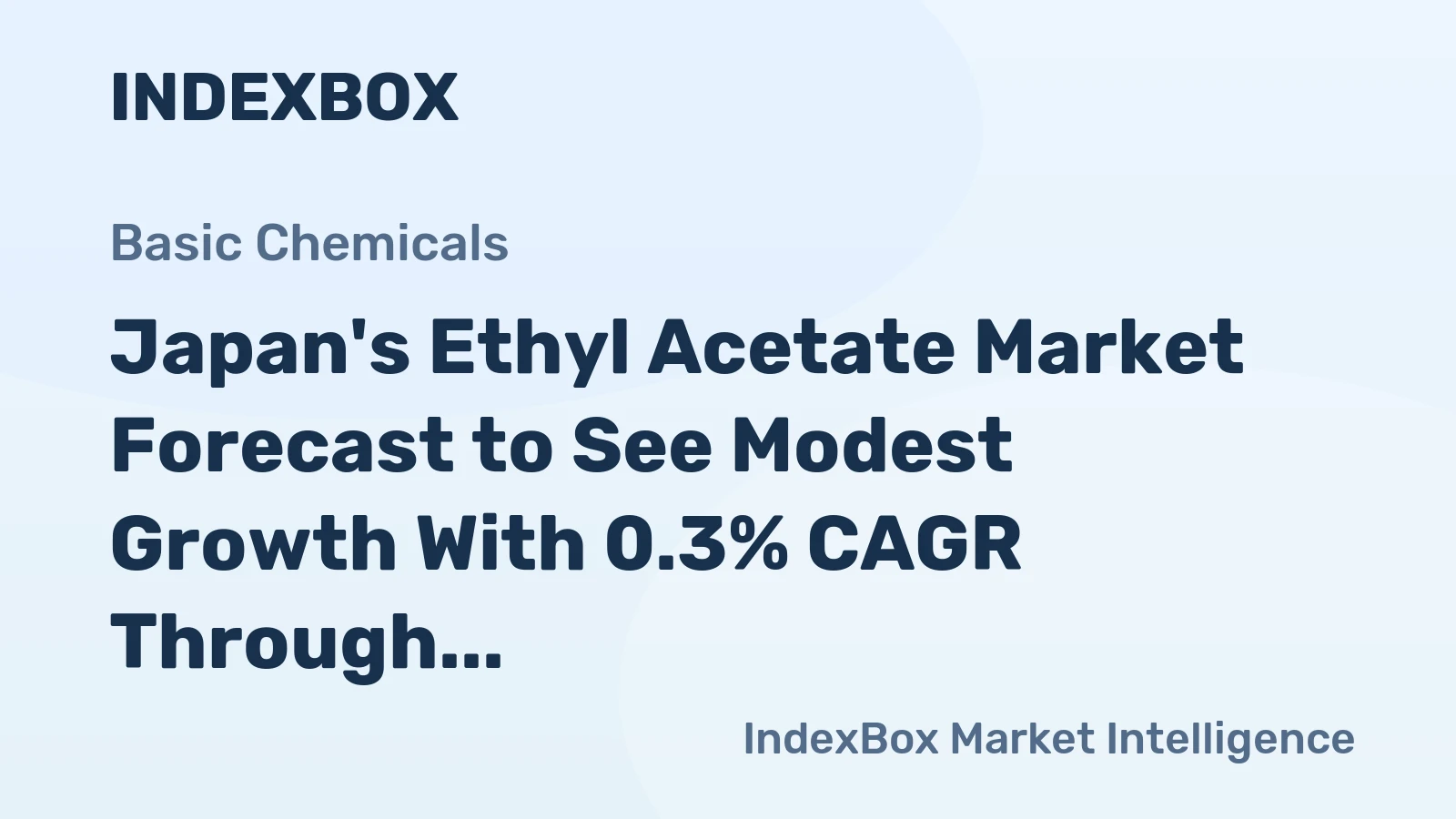 Japan's Ethyl Acetate Market Forecast to See Modest Growth With 0.3% CAGR Through 2035