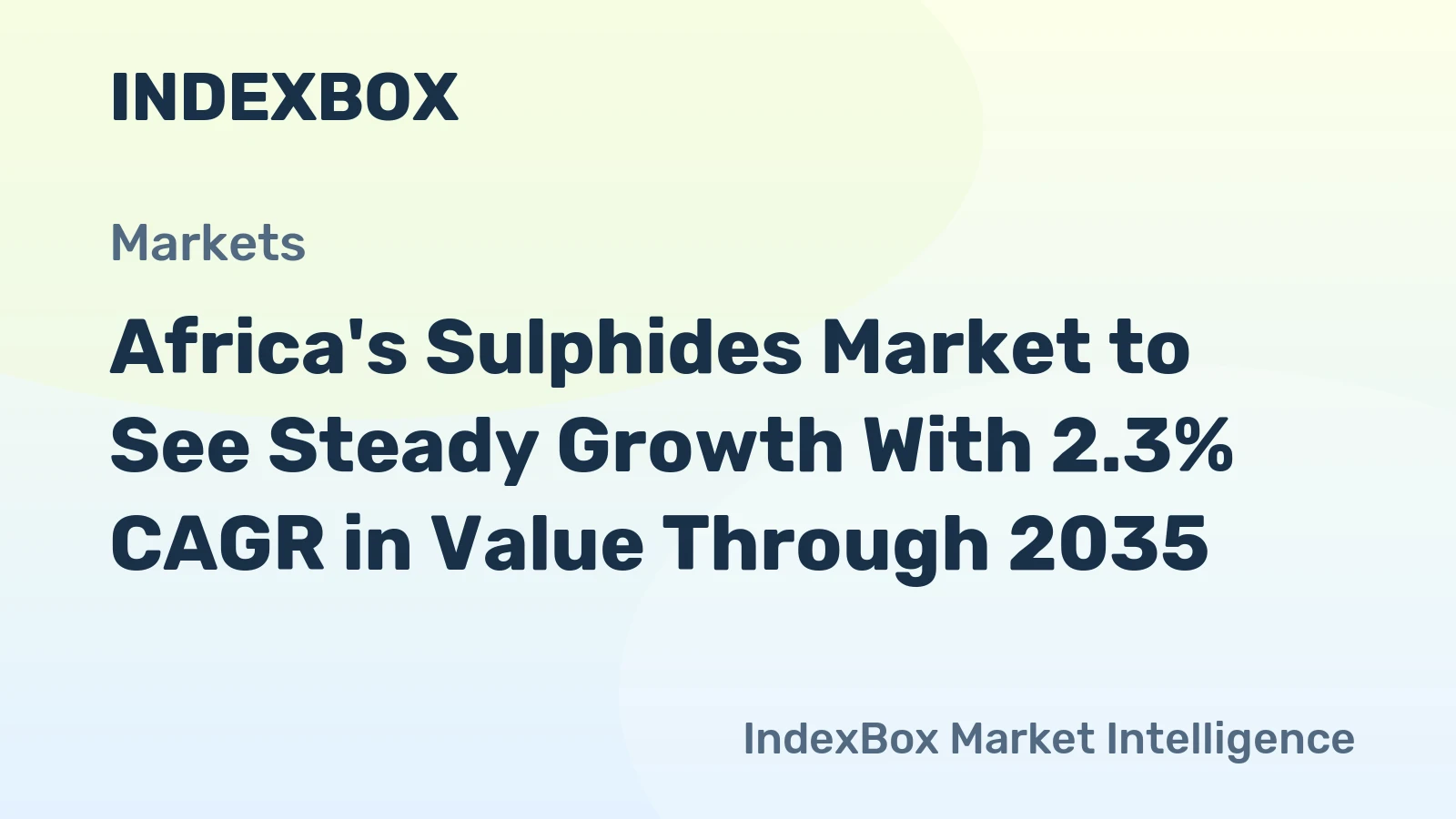 Africa's Sulphides Market to See Steady Growth With 2.3% CAGR in Value Through 2035