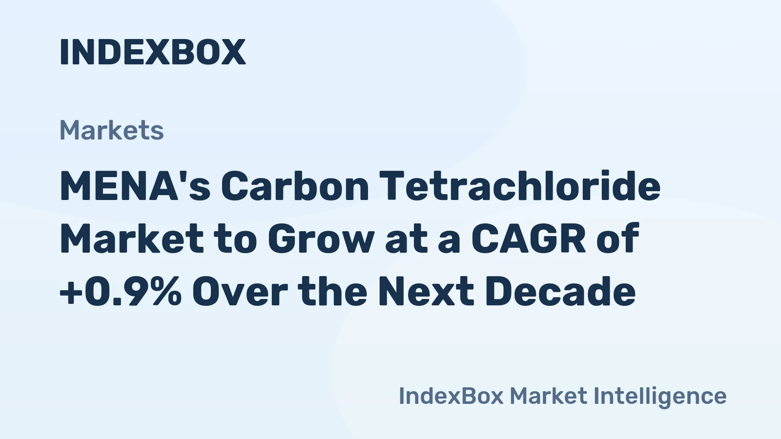 MENA's Carbon Tetrachloride Market to Grow at a CAGR of +0.9% Over the Next Decade