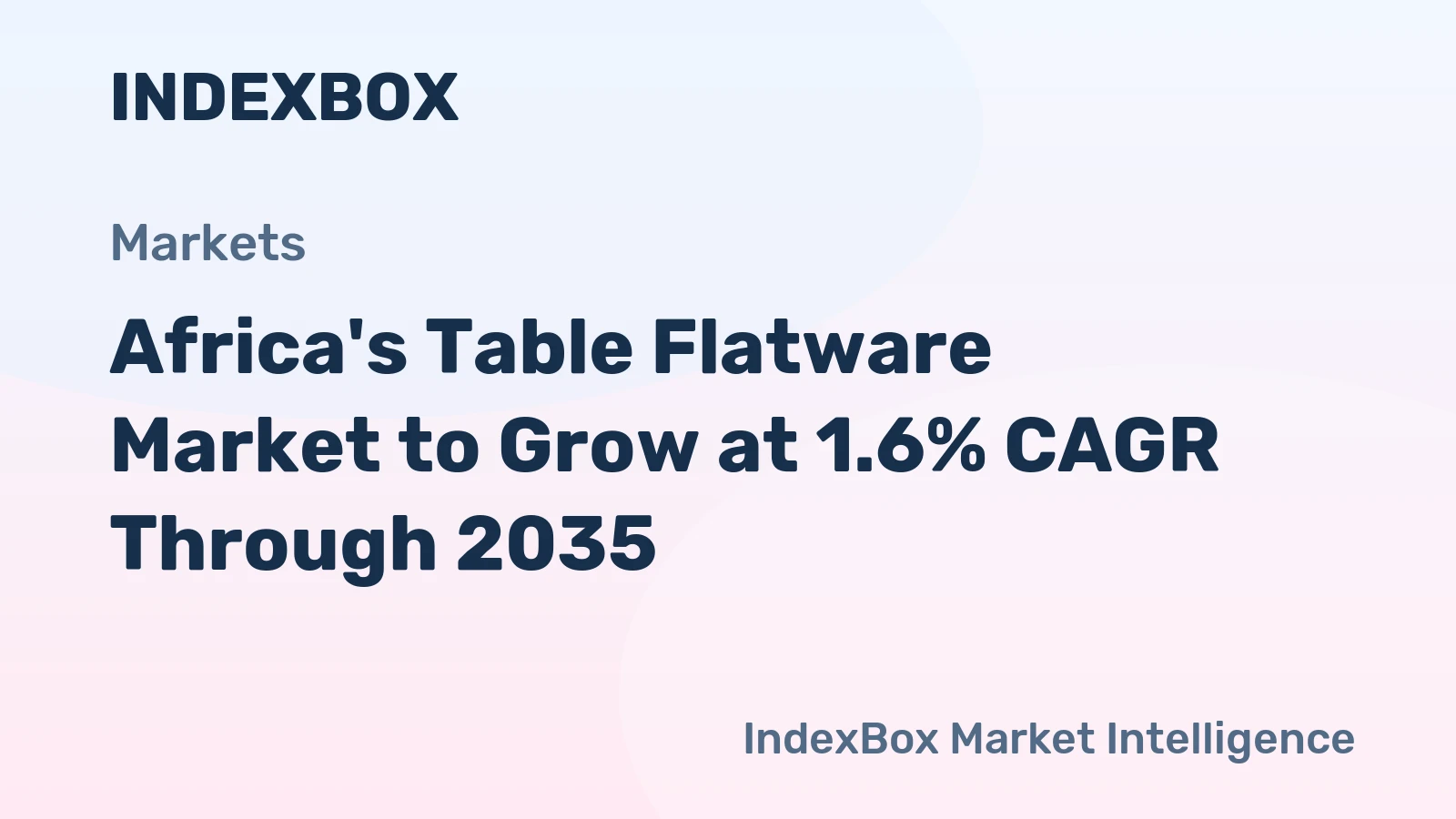 Africa's Table Flatware Market to Grow at 1.6% CAGR Through 2035
