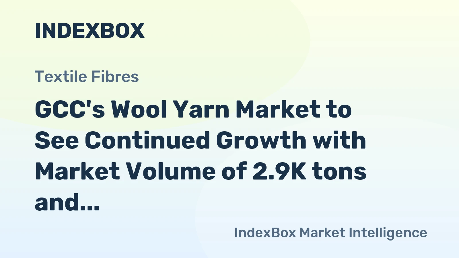 GCC's Wool Yarn Market to See Continued Growth with Market Volume of 2.9K tons and Market Value of $58M by 2035