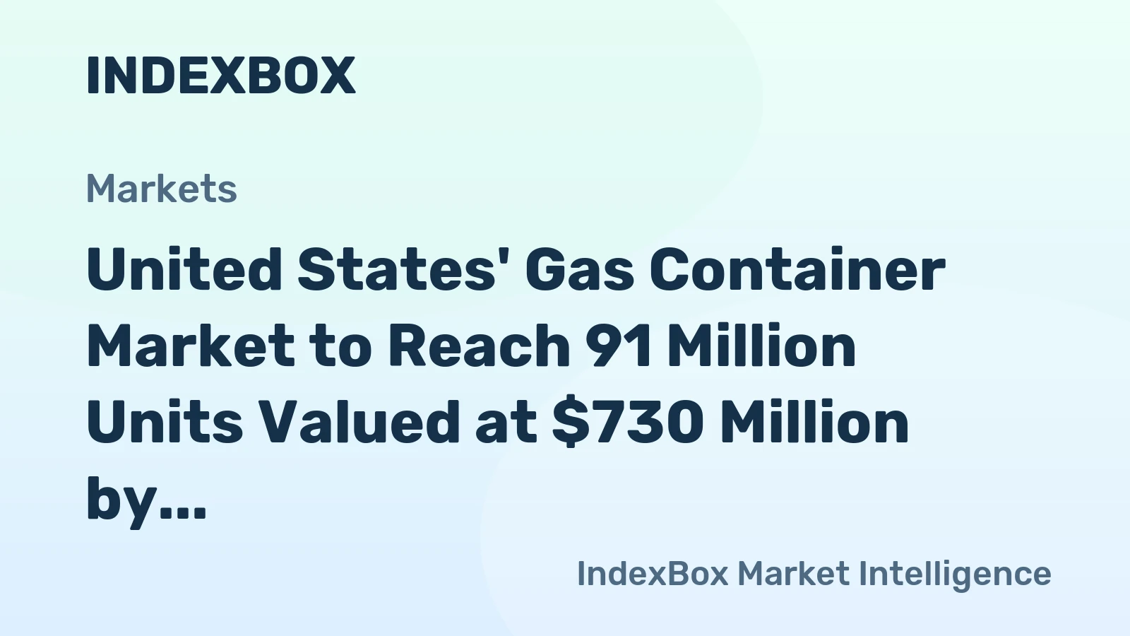 United States' Gas Container Market to Reach 91 Million Units Valued at $730 Million by 2035