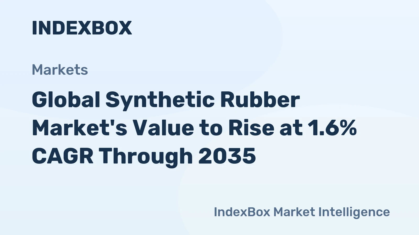 Global Synthetic Rubber Market's Value to Rise at 1.6% CAGR Through 2035