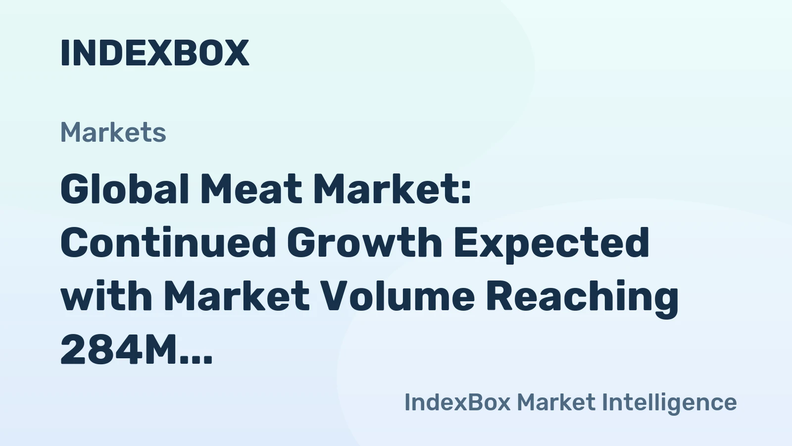 Global Meat Market: Continued Growth Expected with Market Volume Reaching 284M Tons and Value Hitting $1,339.1B by 2035