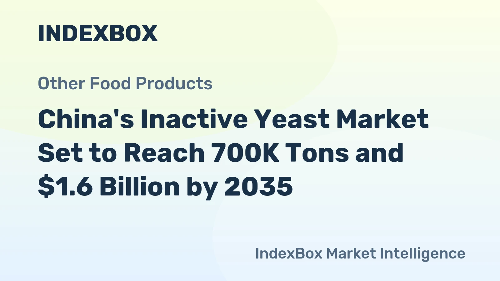 China's Inactive Yeast Market Set to Reach 700K Tons and $1.6 Billion by 2035