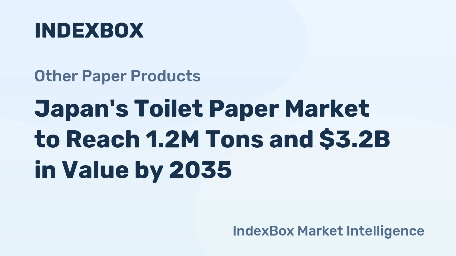 Japan's Toilet Paper Market to Reach 1.2M Tons and $3.2B in Value by 2035