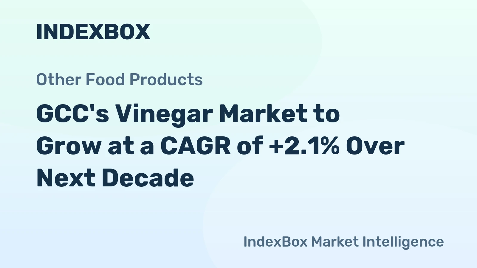 GCC's Vinegar Market to Grow at a CAGR of +2.1% Over Next Decade
