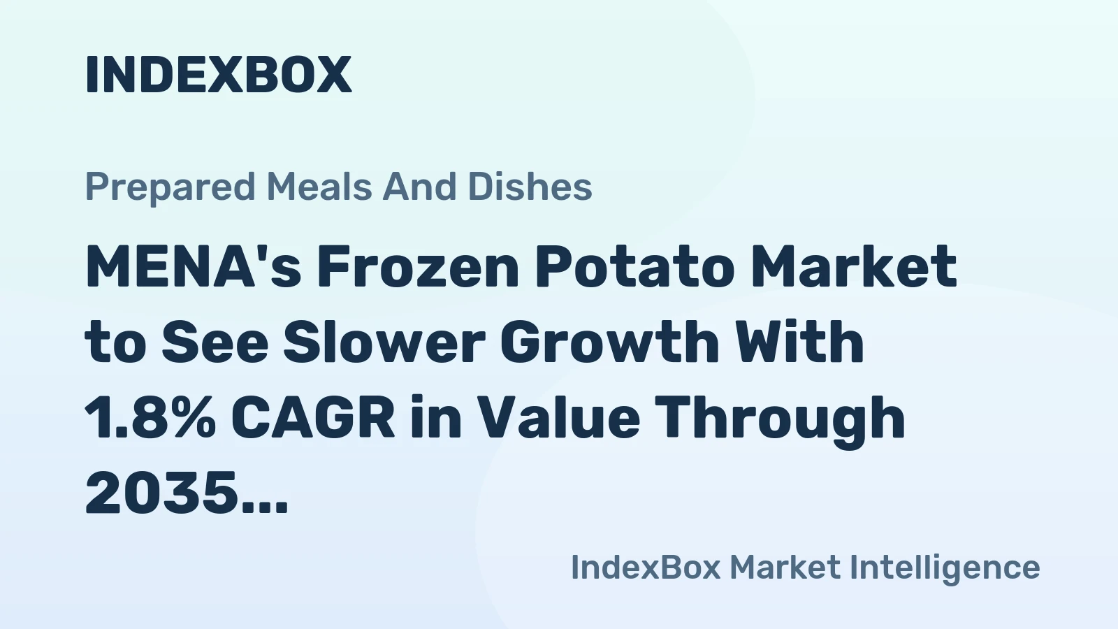 MENA's Frozen Potato Market to See Slower Growth With 1.8% CAGR in Value Through 2035
