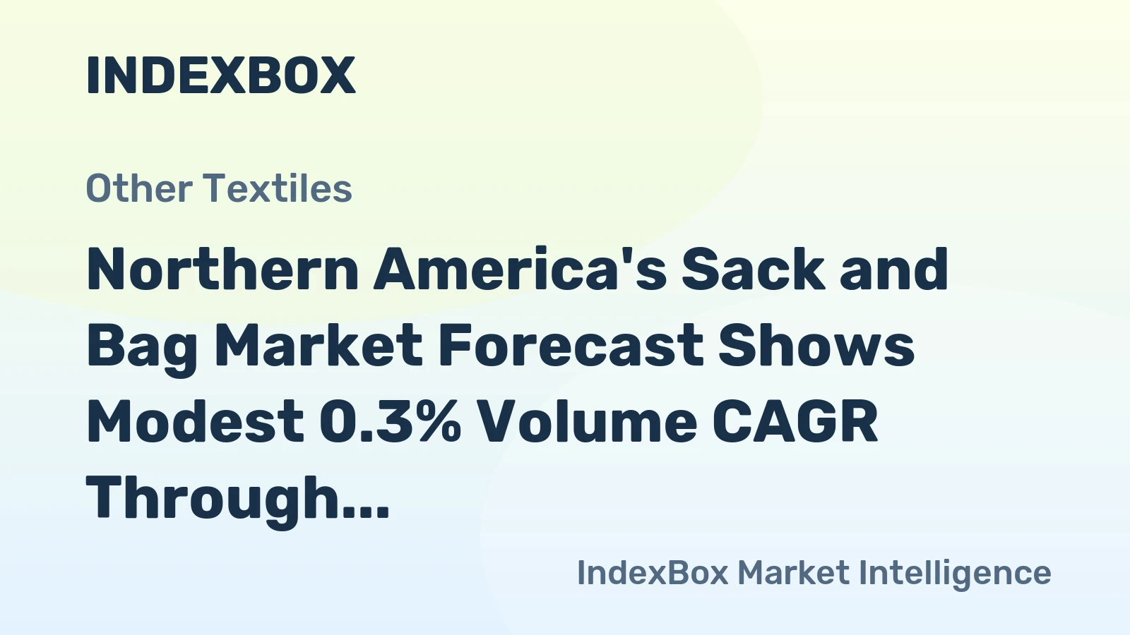 Northern America's Sack and Bag Market Forecast Shows Modest 0.3% Volume CAGR Through 2035