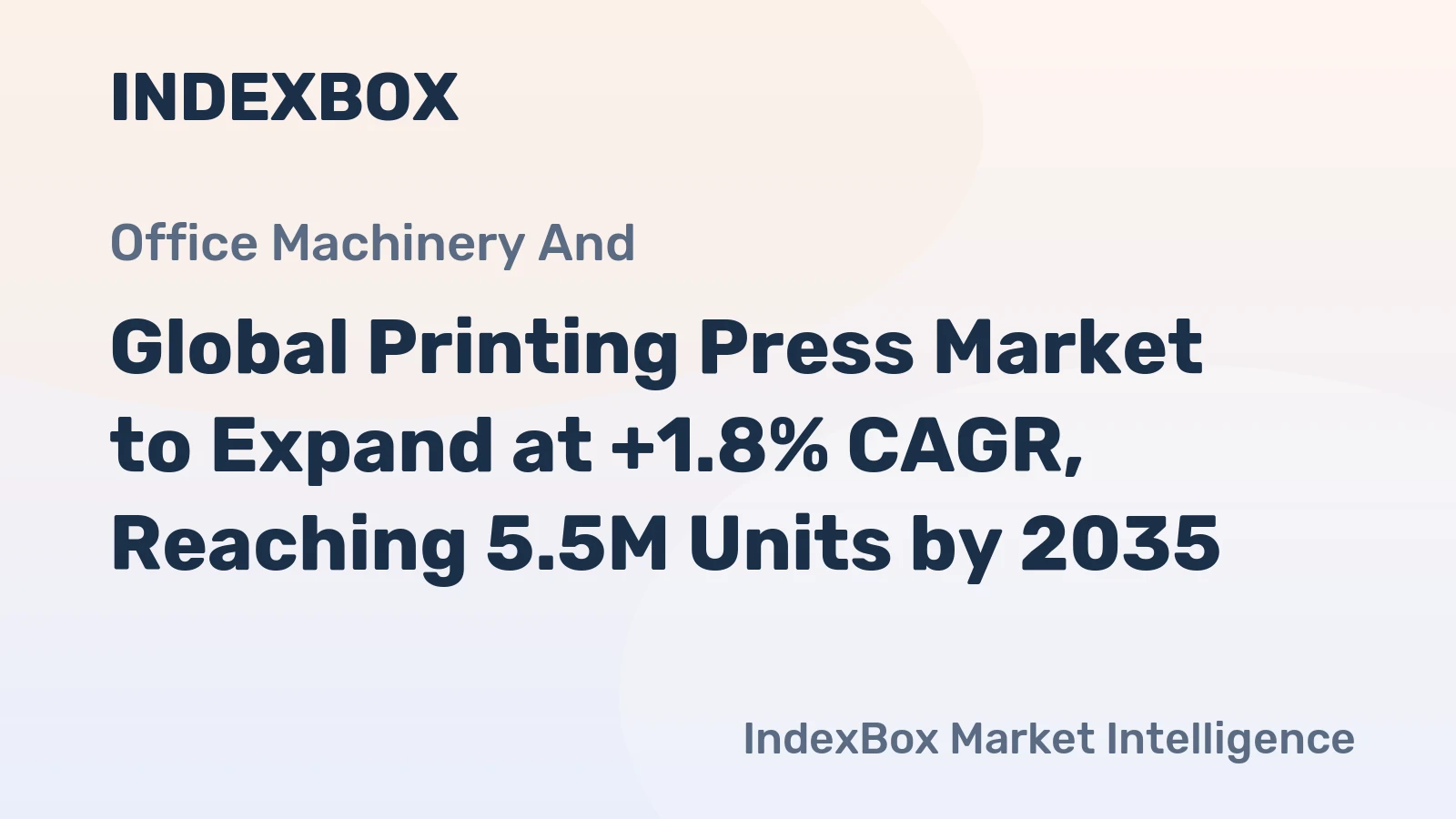 Global Printing Press Market to Expand at +1.8% CAGR, Reaching 5.5M Units by 2035