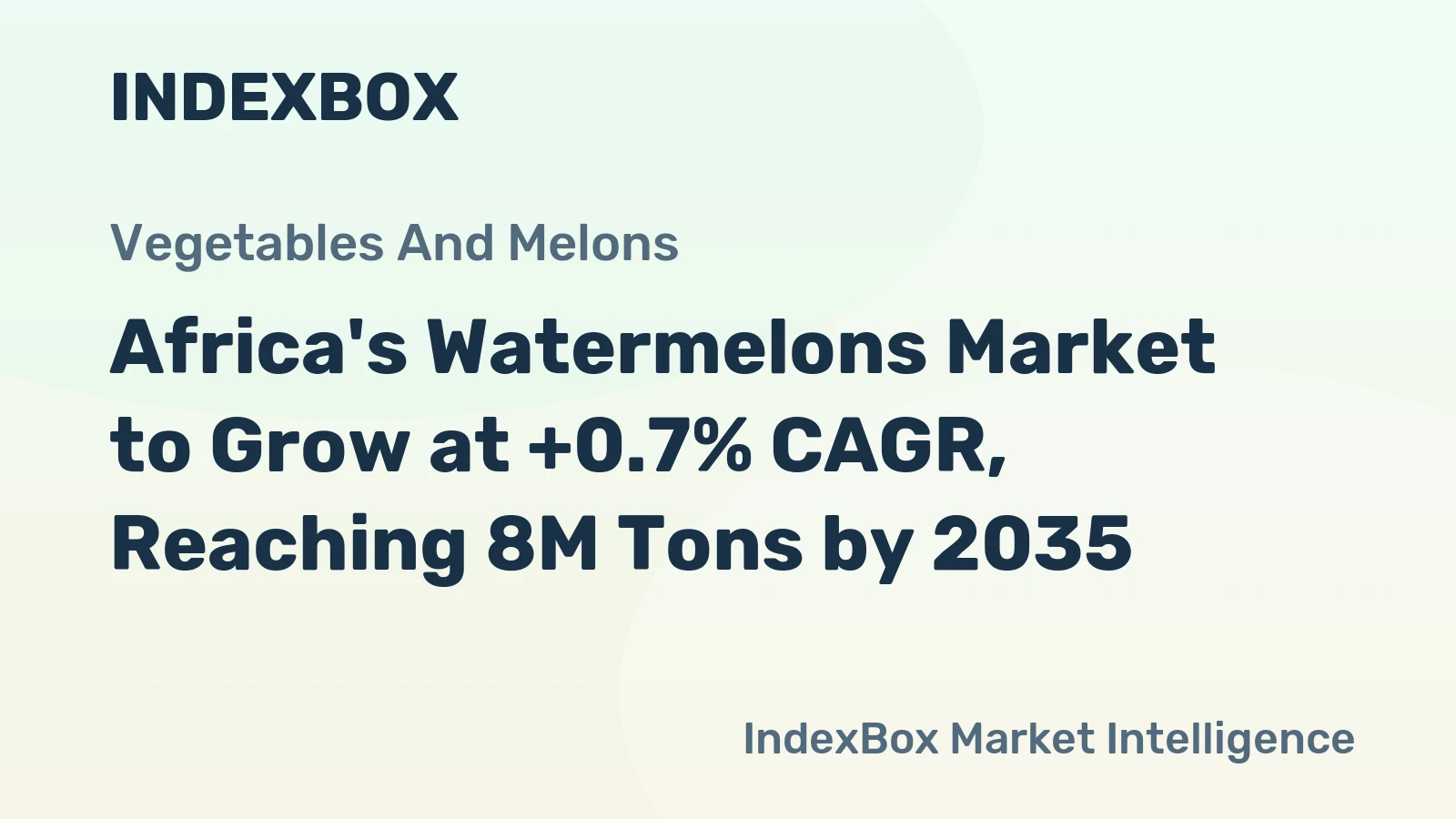 Africa's Watermelons Market to Grow at +0.7% CAGR, Reaching 8M Tons by 2035