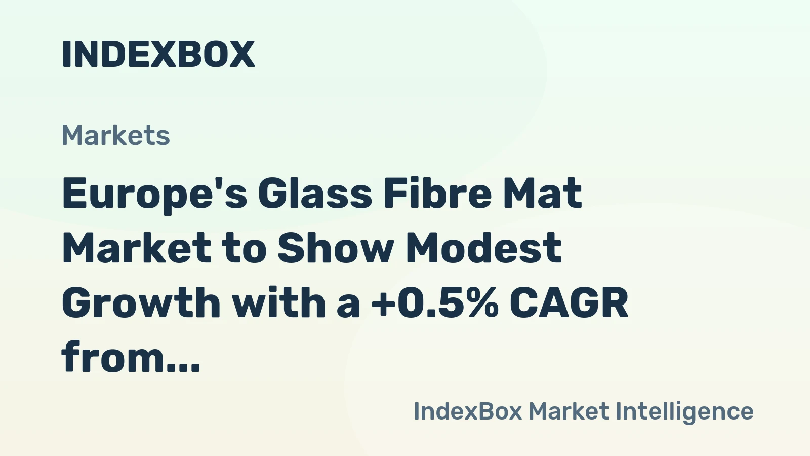 Europe's Glass Fibre Mat Market to Show Modest Growth with a +0.5% CAGR from 2024 to 2035