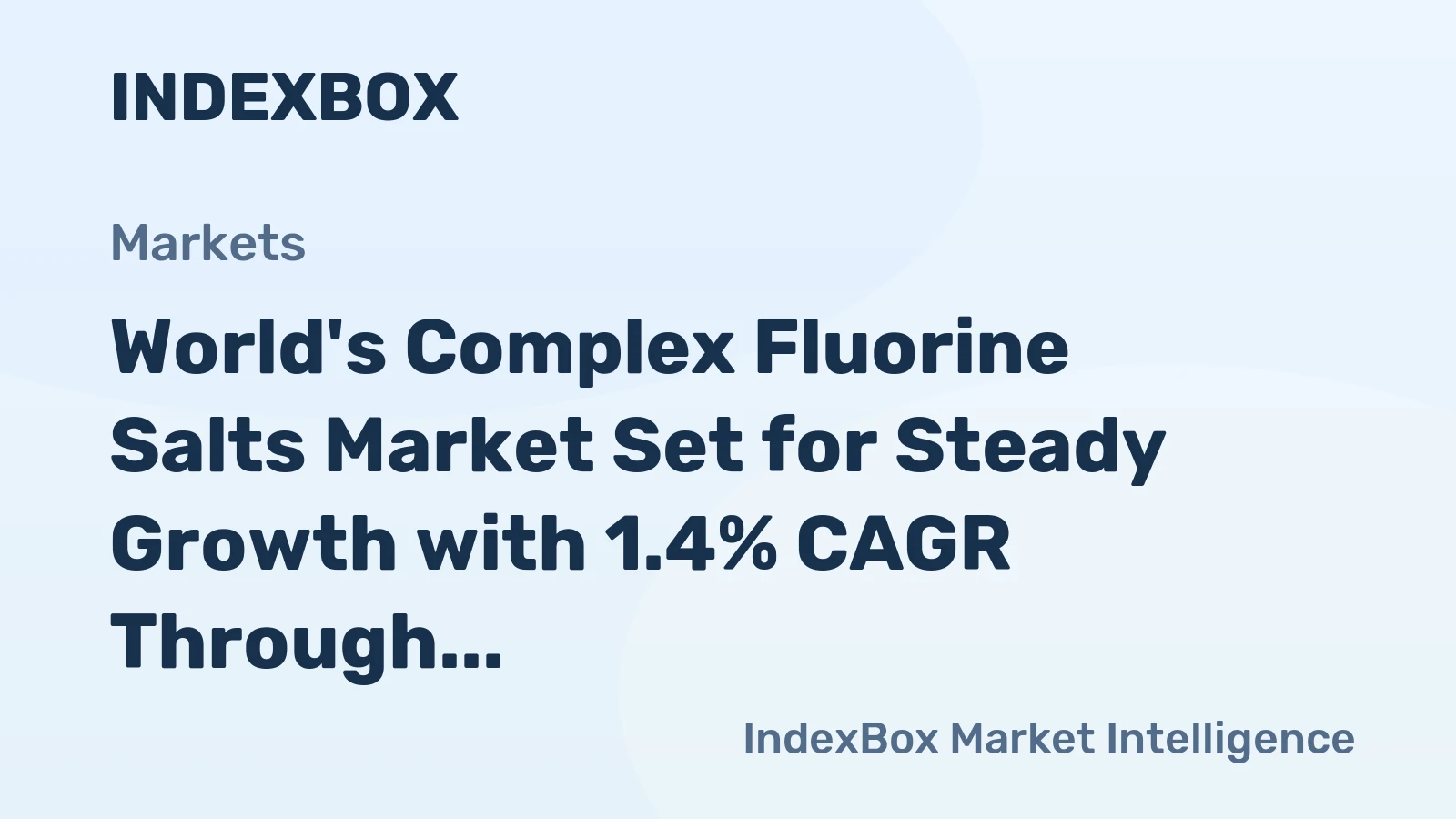 World's Complex Fluorine Salts Market Set for Steady Growth with 1.4% CAGR Through 2035