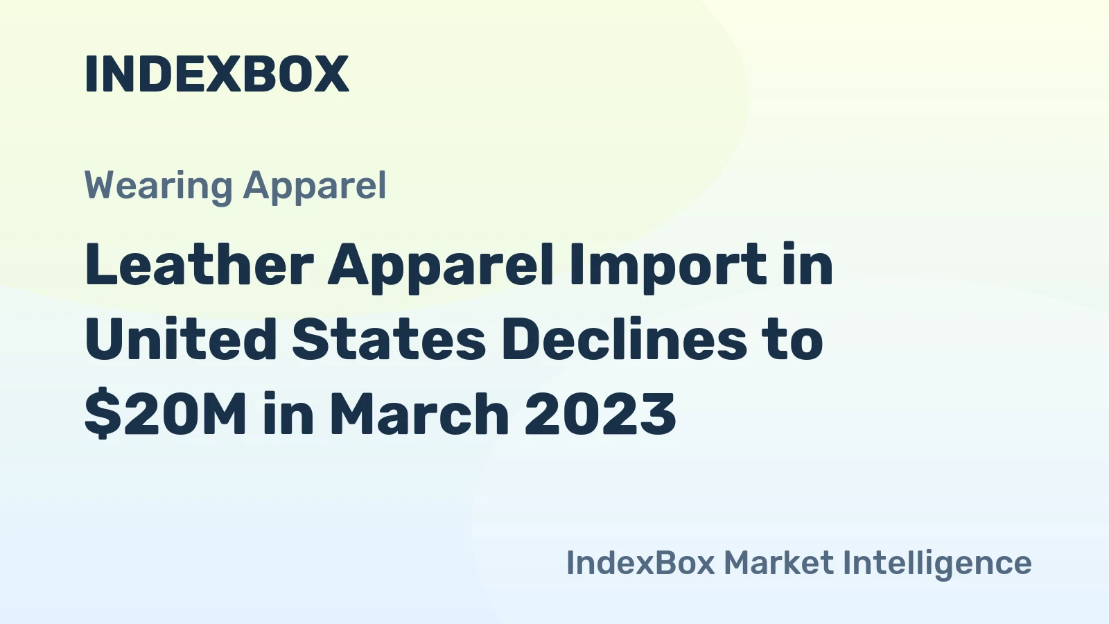Leather Apparel Import in United States Declines to $20M in March 2023