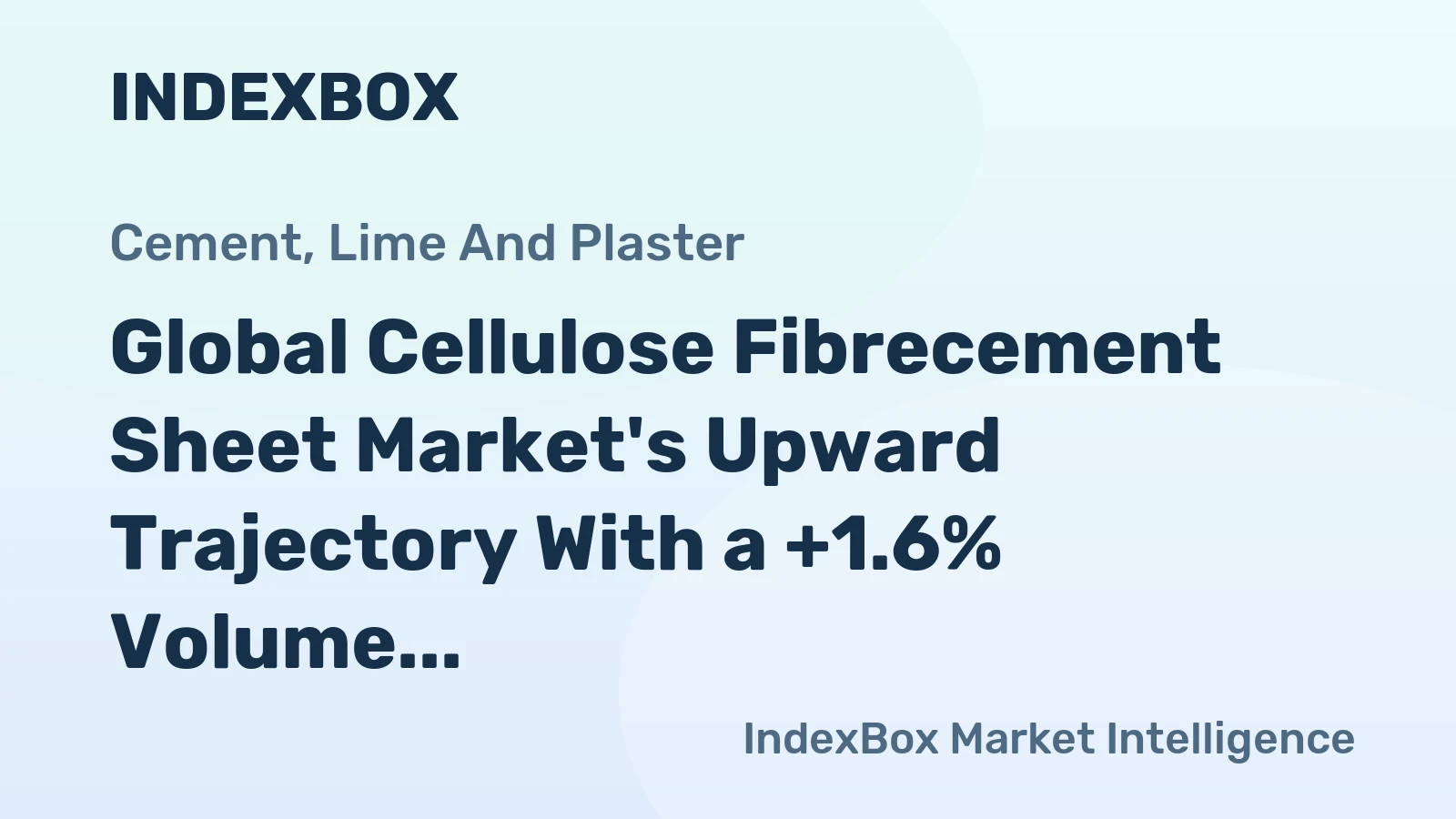 Global Cellulose Fibrecement Sheet Market's Upward Trajectory With a +1.6% Volume CAGR Through 2035