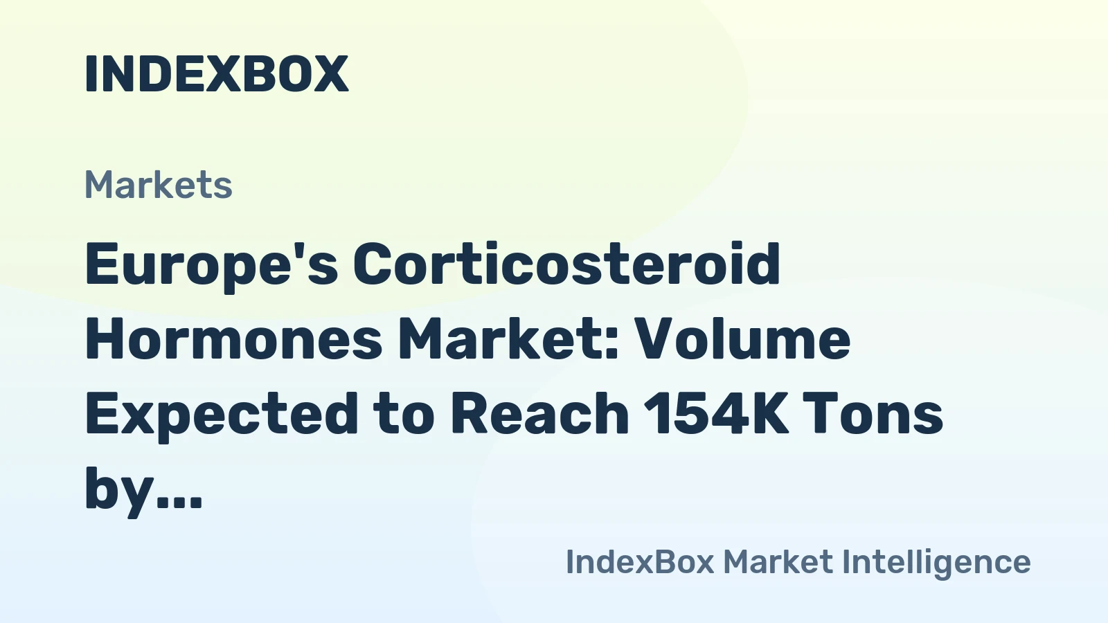 Europe's Corticosteroid Hormones Market: Volume Expected to Reach 154K Tons by 2035, Value to Reach $55.8B