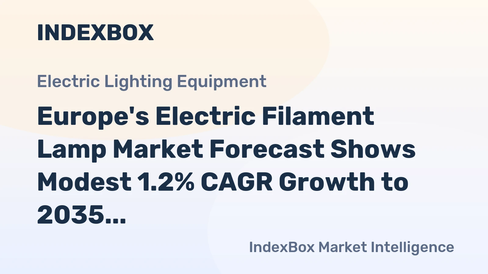 Europe's Electric Filament Lamp Market Forecast Shows Modest 1.2% CAGR Growth to 2035