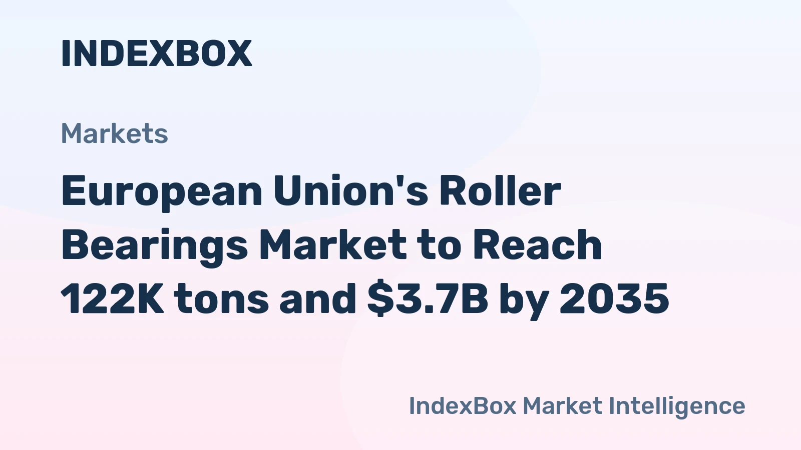 European Union's Roller Bearings Market to Reach 122K tons and $3.7B by 2035