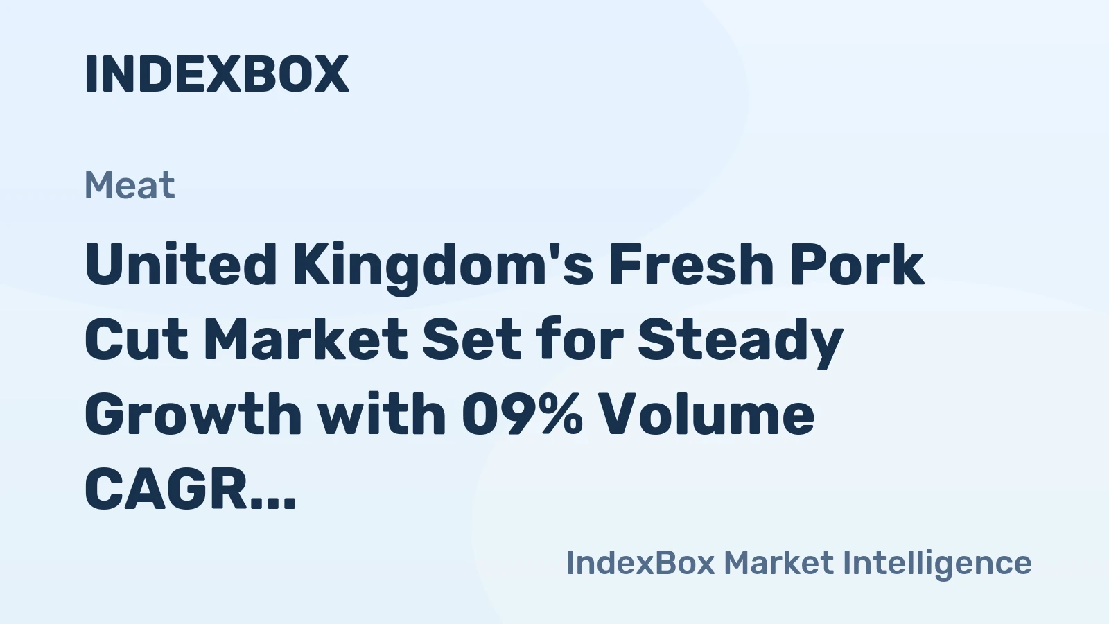 United Kingdom's Fresh Pork Cut Market Set for Steady Growth with 09% Volume CAGR Through 2035