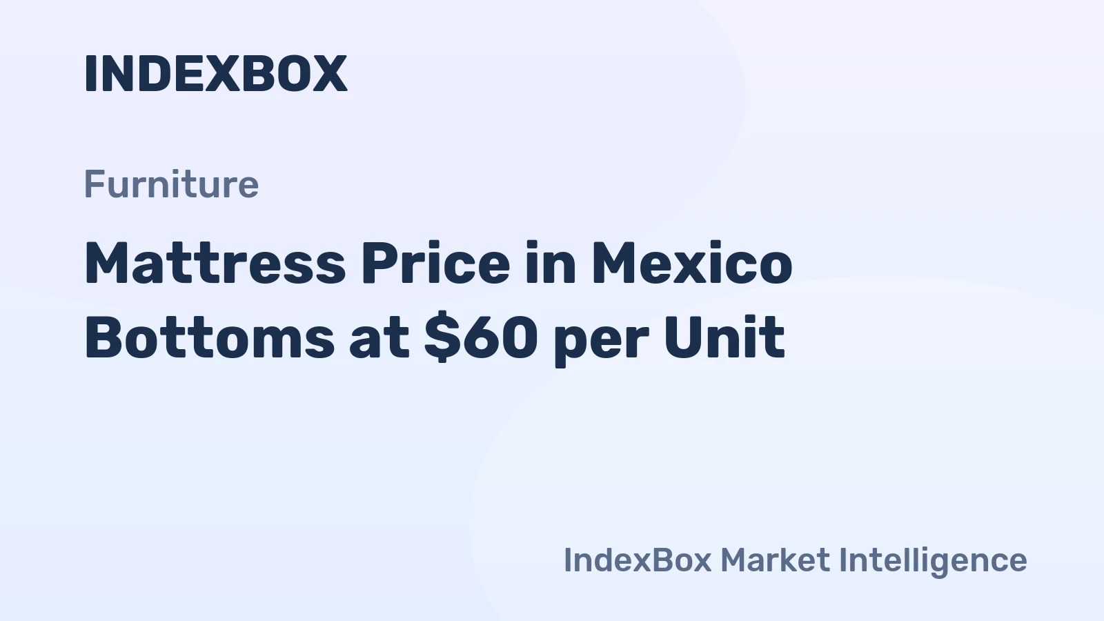 Mattress Price in Mexico Bottoms at $60 per Unit