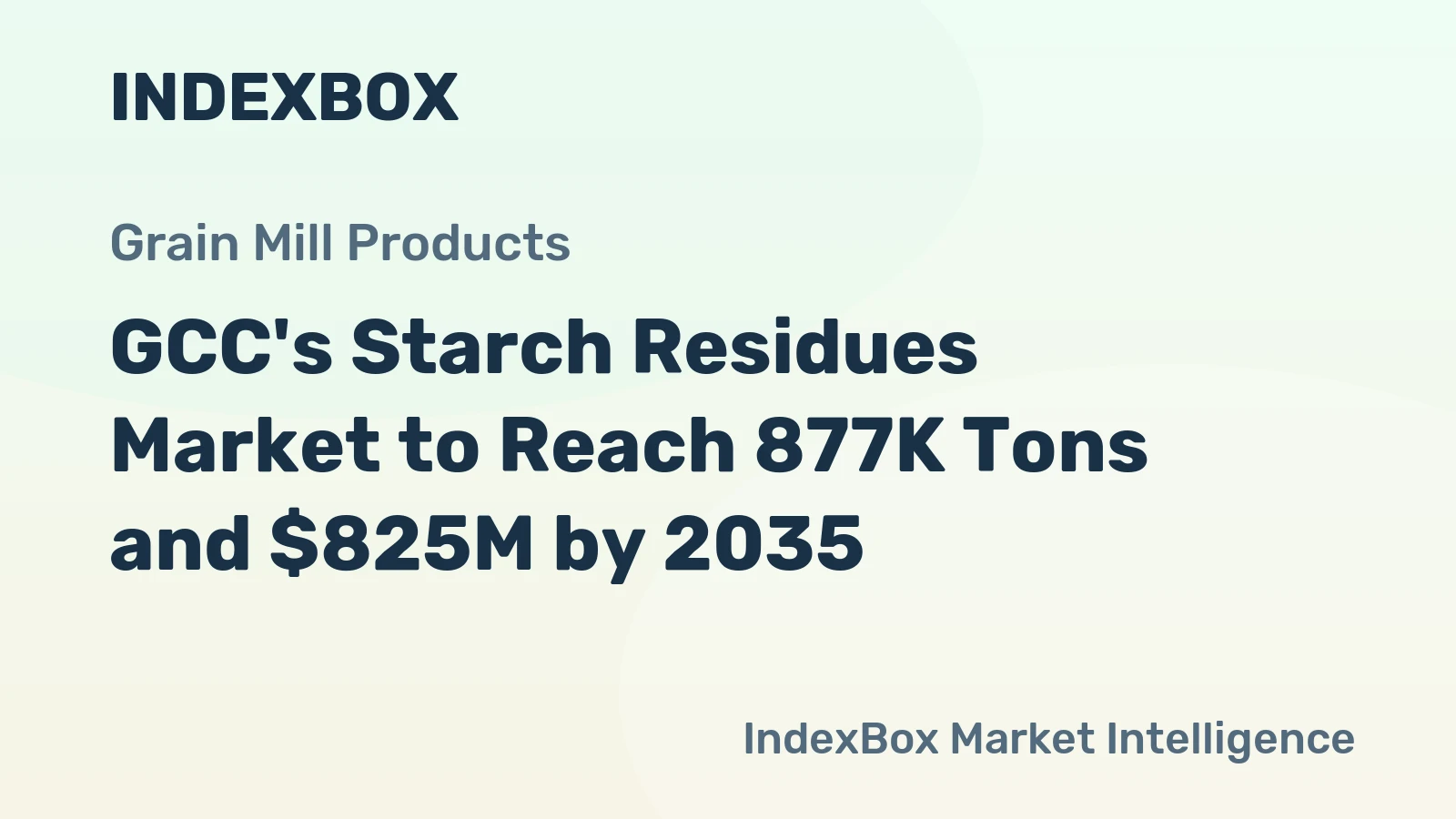 GCC's Starch Residues Market to Reach 877K Tons and $825M by 2035