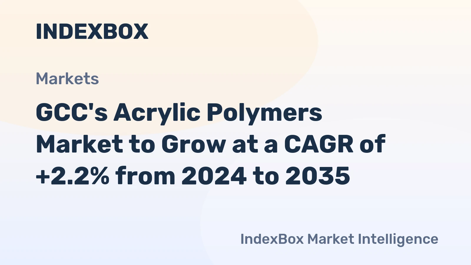 GCC's Acrylic Polymers Market to Grow at a CAGR of +2.2% from 2024 to 2035