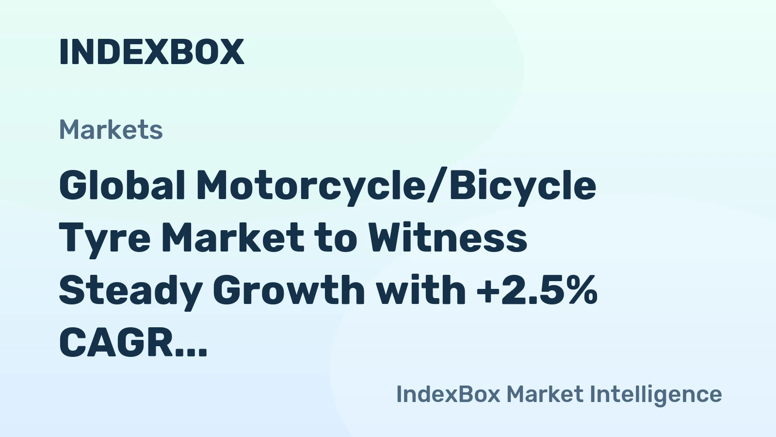 Global Motorcycle/Bicycle Tyre Market to Witness Steady Growth with +2.5% CAGR from 2024 to 2035