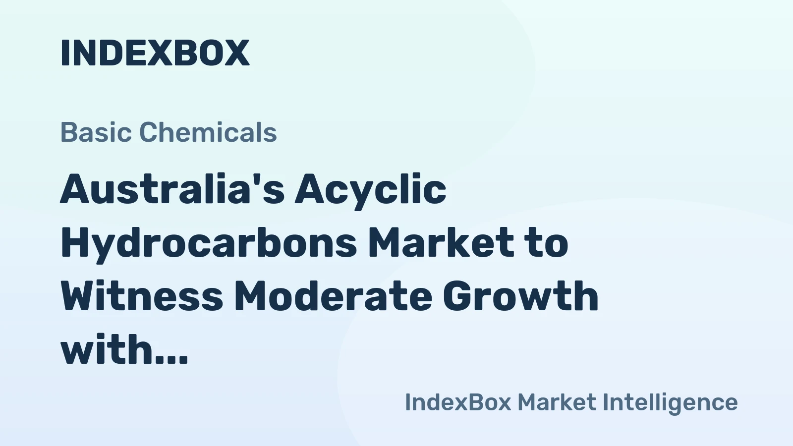 Australia's Acyclic Hydrocarbons Market to Witness Moderate Growth with CAGR of +1.5%