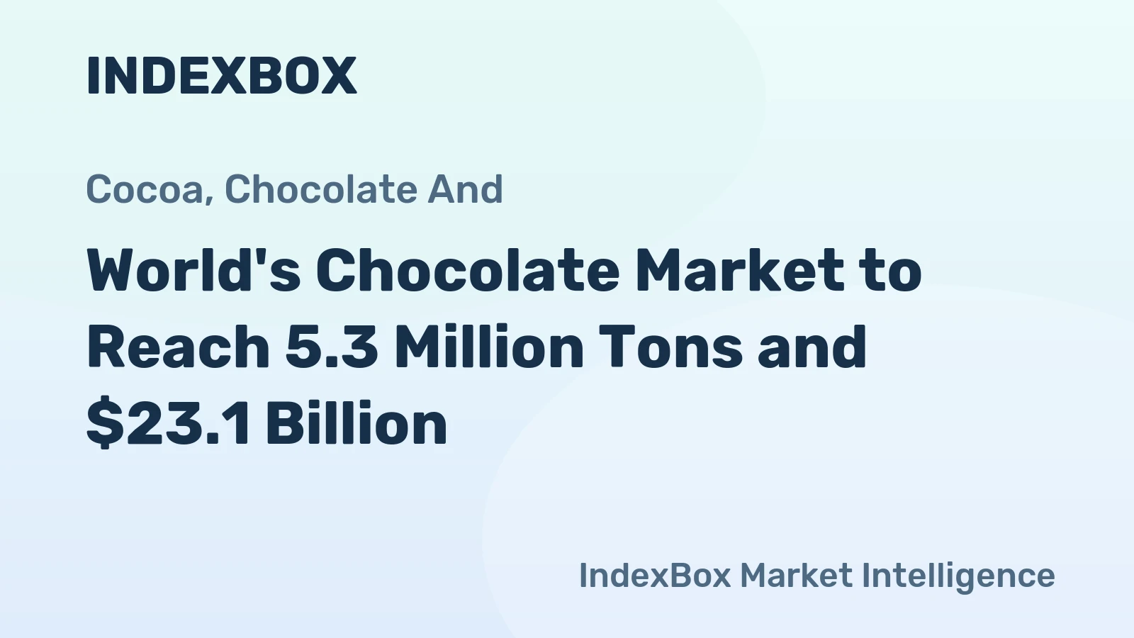 World's Chocolate Market to Reach 5.3 Million Tons and $23.1 Billion