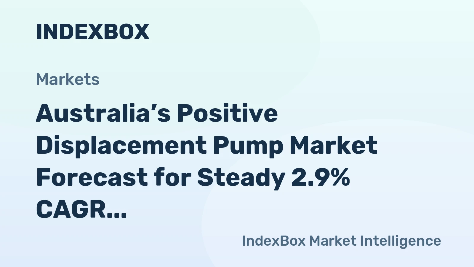 Australia’s Positive Displacement Pump Market Forecast for Steady 2.9% CAGR Growth Through 2035