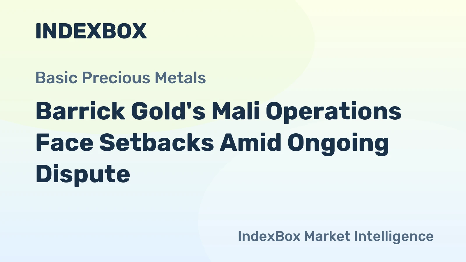 Barrick Gold's Mali Operations Face Setbacks Amid Ongoing Dispute