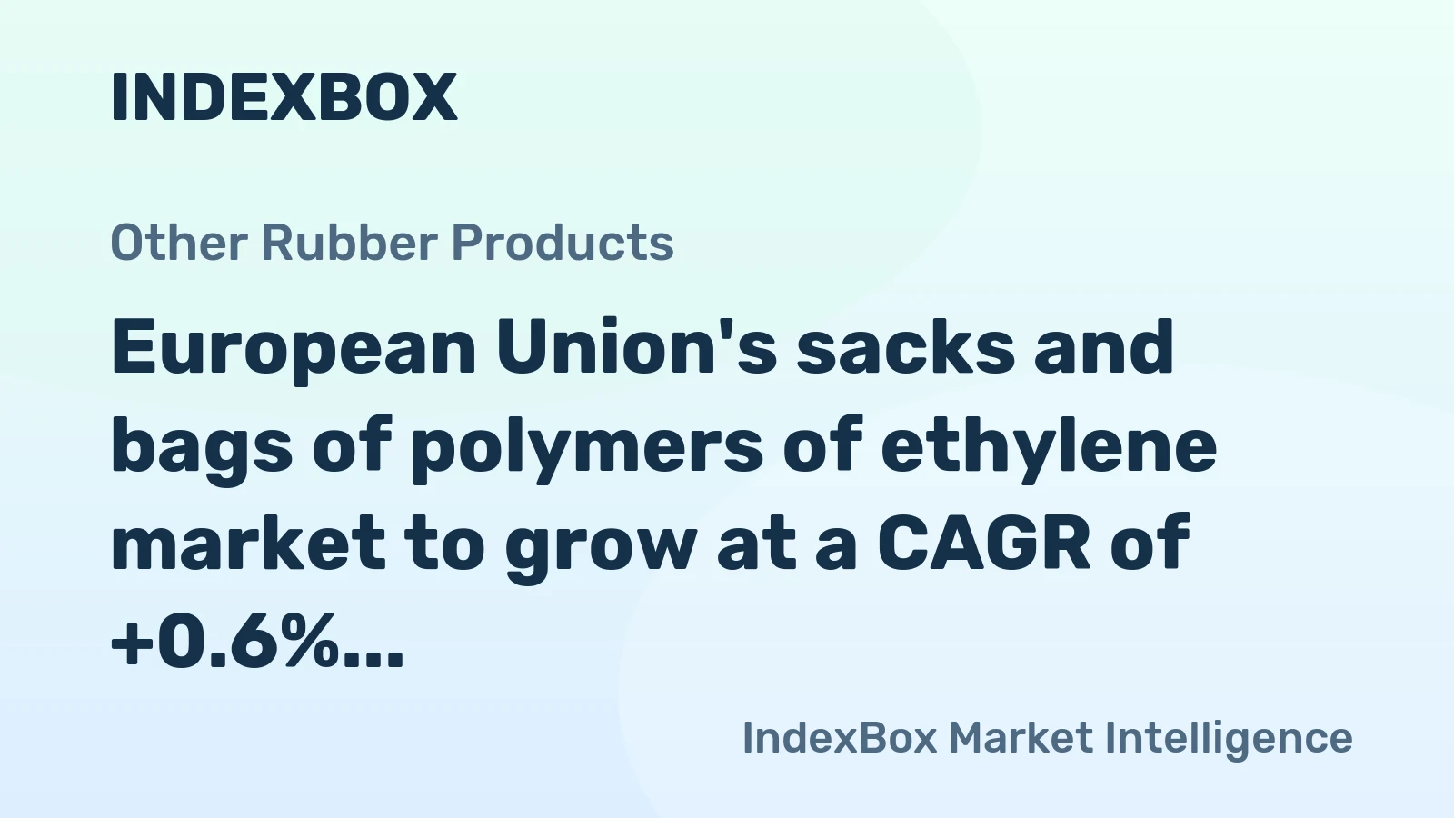 European Union's sacks and bags of polymers of ethylene market to grow at a CAGR of +0.6% until 2035