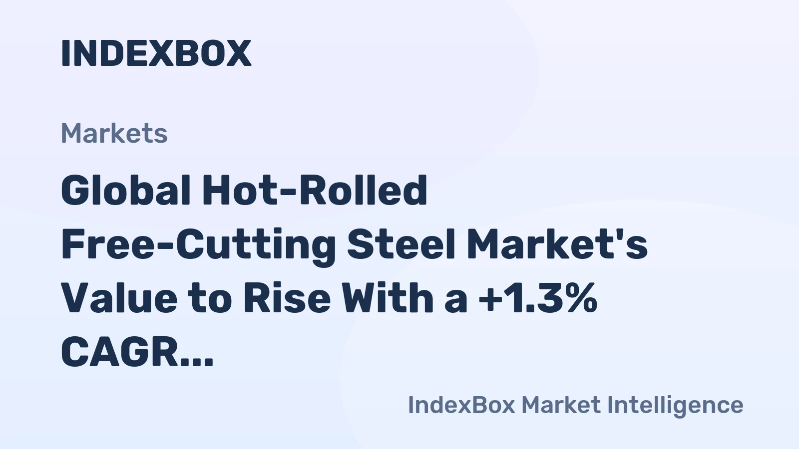 Global Hot-Rolled Free-Cutting Steel Market's Value to Rise With a +1.3% CAGR Through 2035