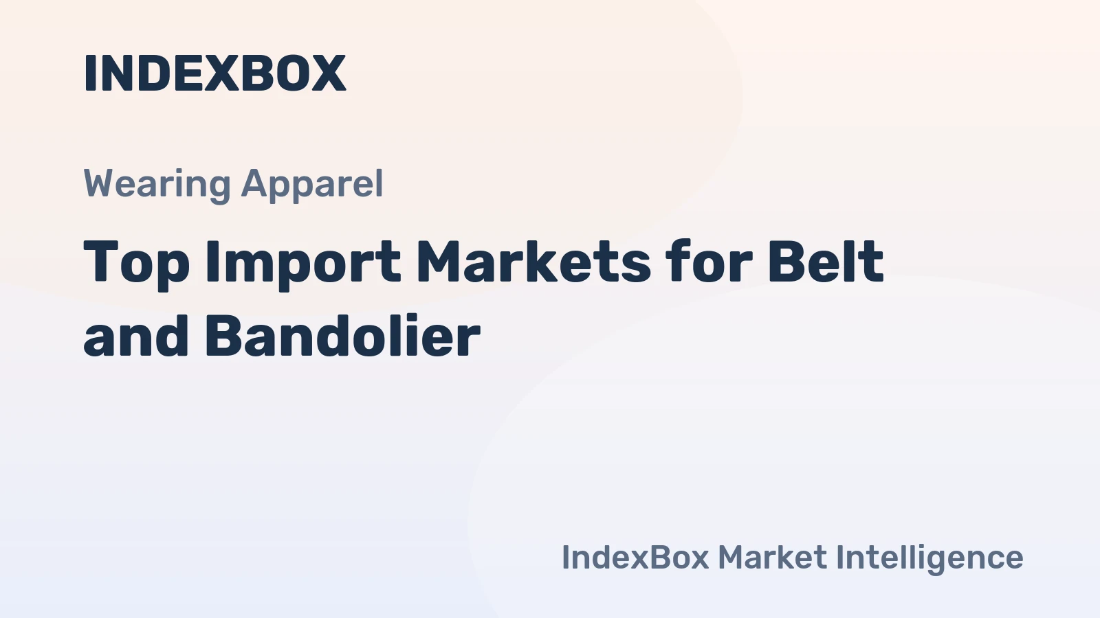 Top Import Markets for Belt and Bandolier