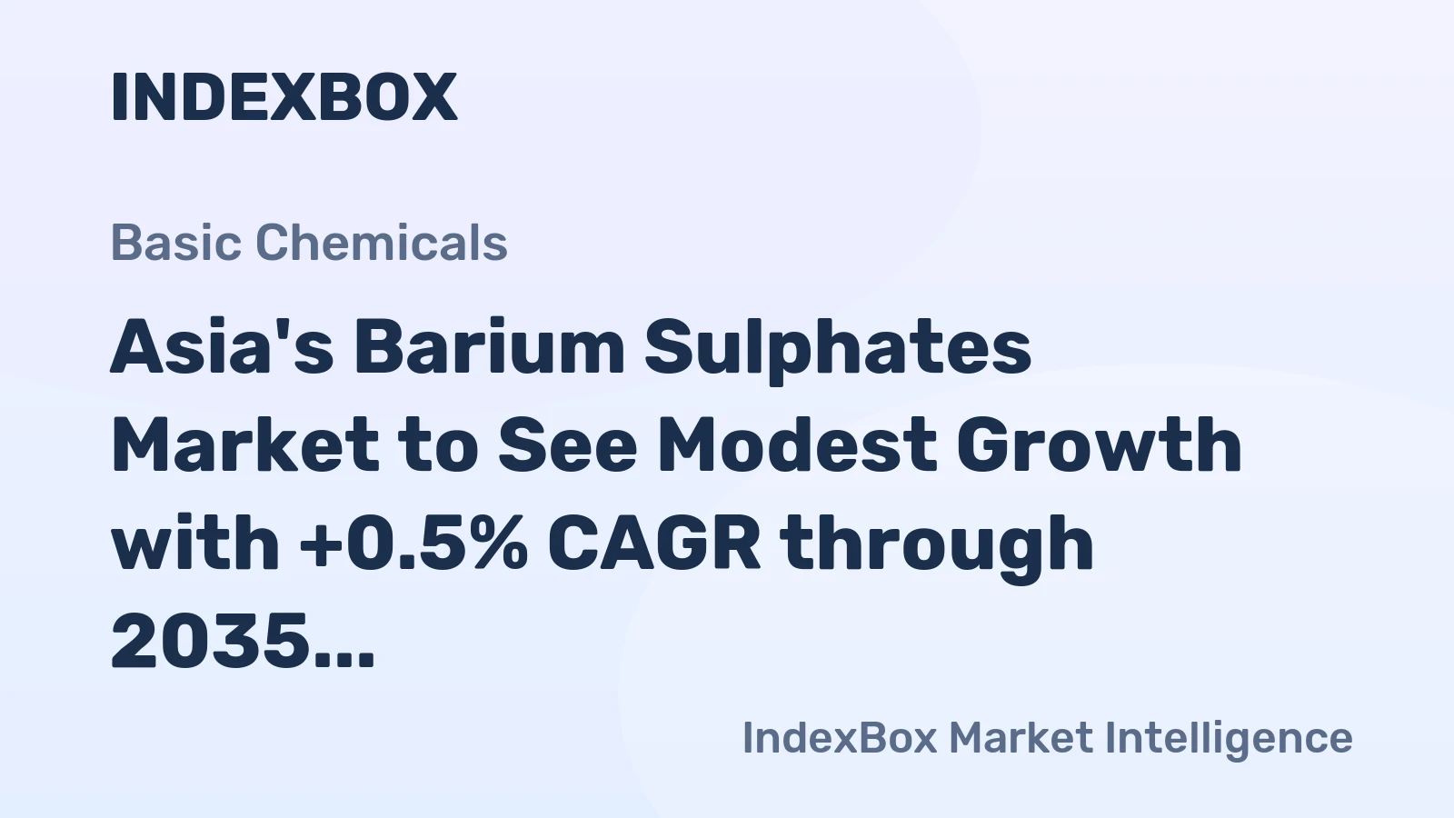 Asia's Barium Sulphates Market to See Modest Growth with +0.5% CAGR through 2035