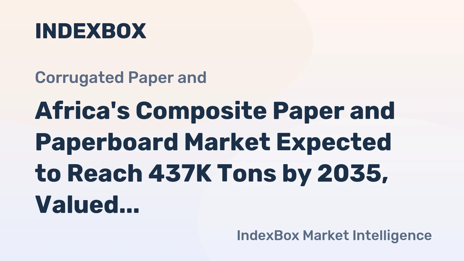 Africa's Composite Paper and Paperboard Market Expected to Reach 437K Tons by 2035, Valued at $573M