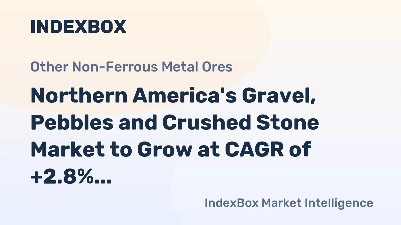 Northern America's Gravel, Pebbles and Crushed Stone Market to Grow at CAGR of +2.8% from 2024 to 2035