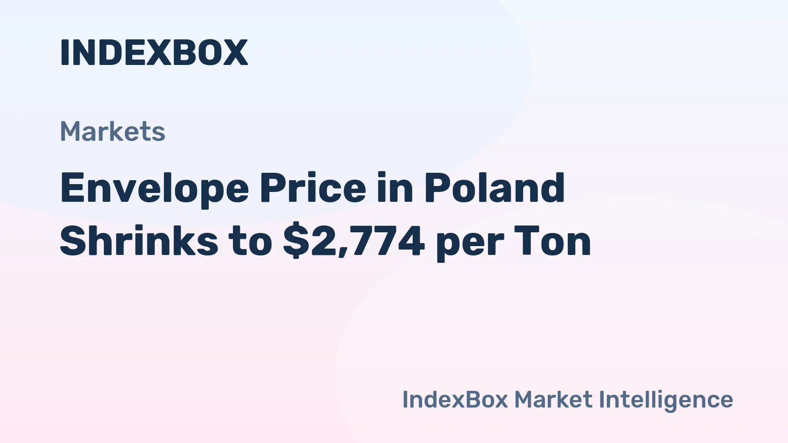 Envelope Price in Poland Shrinks to $2,774 per Ton