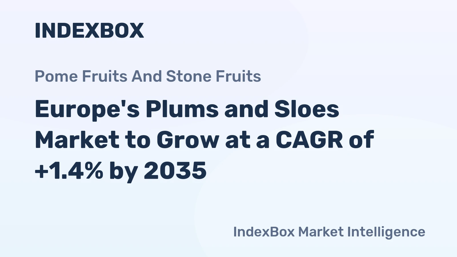 Europe's Plums and Sloes Market to Grow at a CAGR of +1.4% by 2035