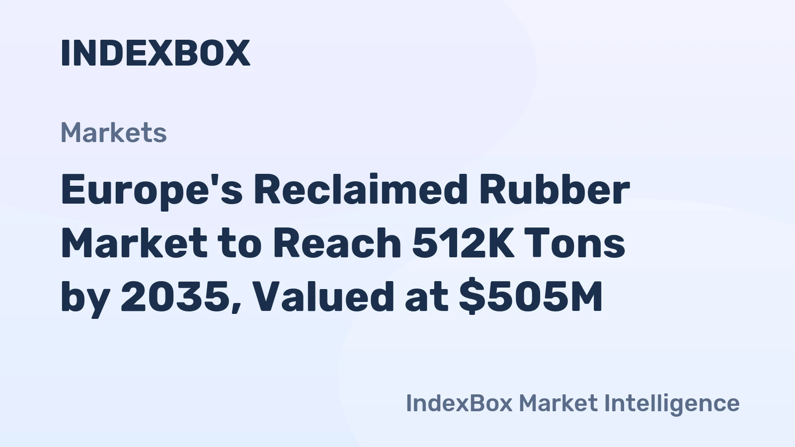 Europe's Reclaimed Rubber Market to Reach 512K Tons by 2035, Valued at $505M