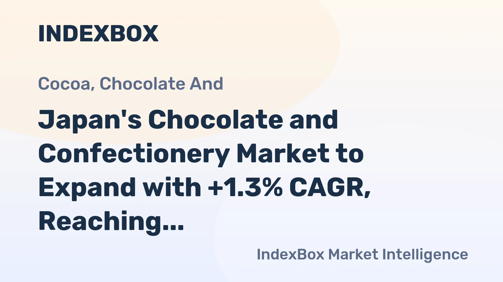 Japan's Chocolate and Confectionery Market to Expand with +1.3% CAGR, Reaching 2.2M Tons by 2035