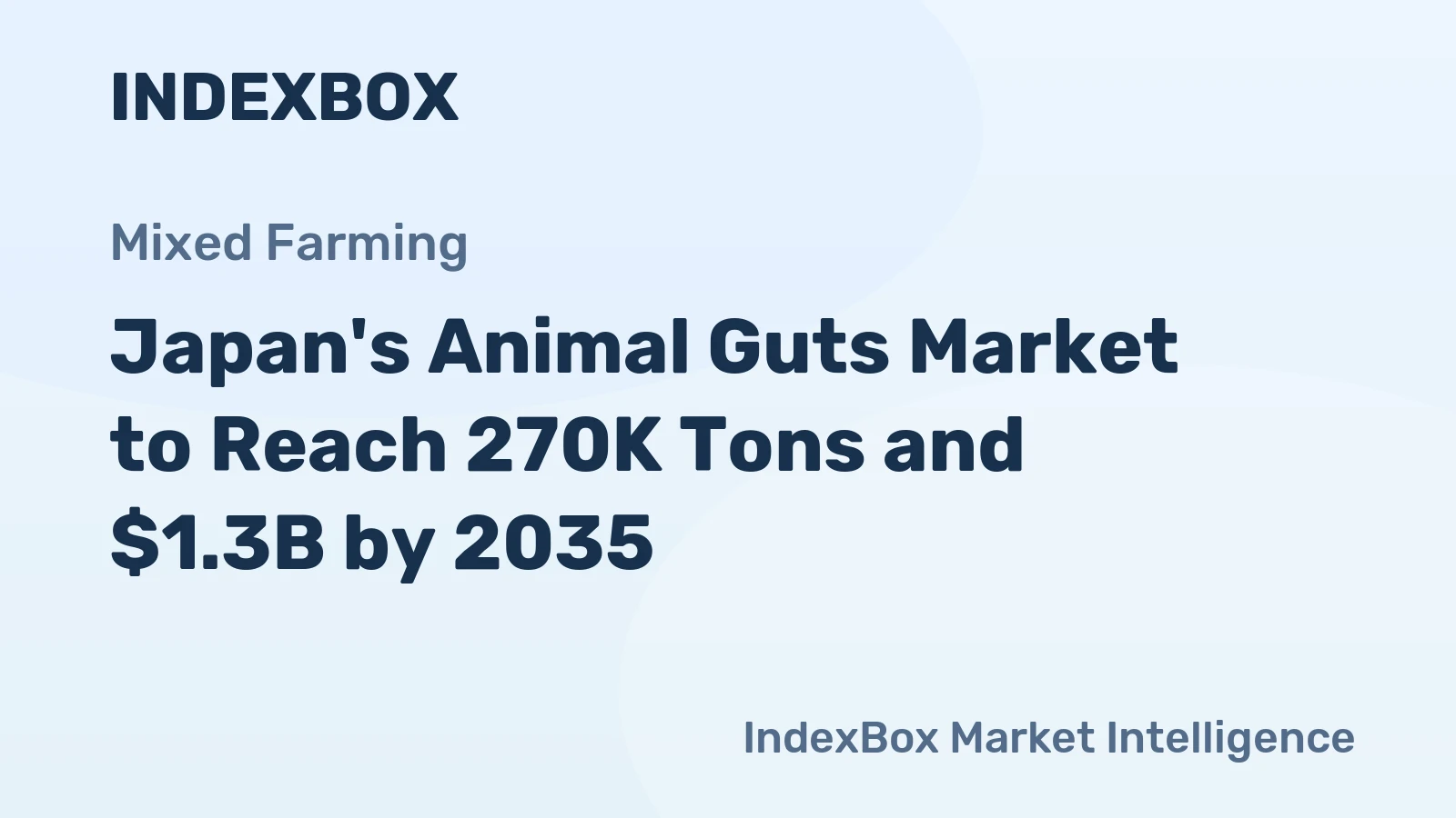 Japan's Animal Guts Market to Reach 270K Tons and $1.3B by 2035
