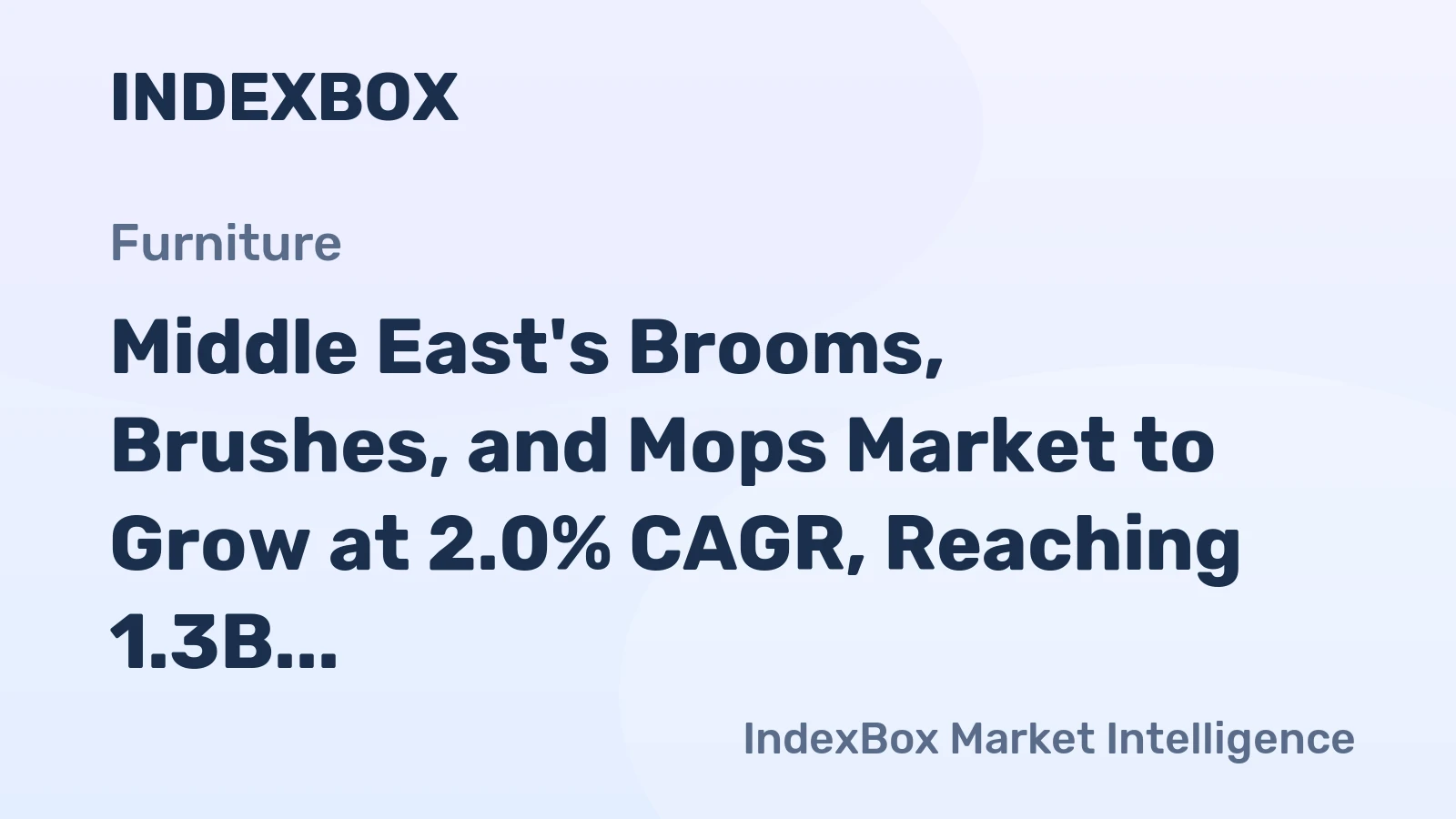 Middle East's Brooms, Brushes, and Mops Market to Grow at 2.0% CAGR, Reaching 1.3B Units by 2035