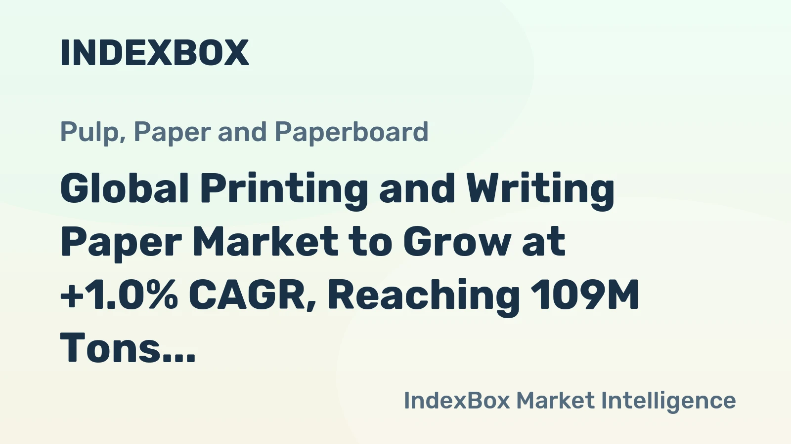 Global Printing and Writing Paper Market to Grow at +1.0% CAGR, Reaching 109M Tons by 2035