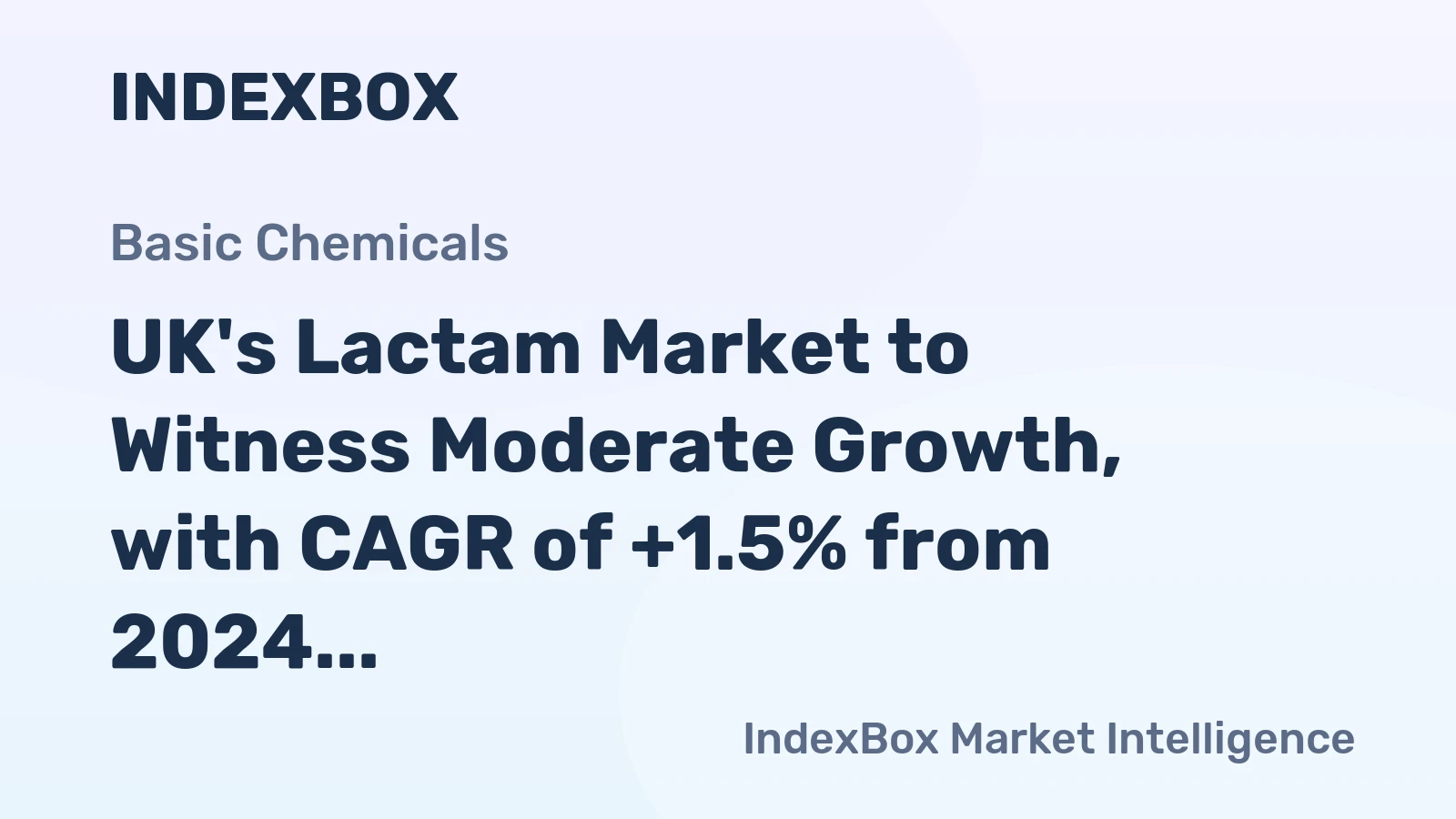 UK's Lactam Market to Witness Moderate Growth, with CAGR of +1.5% from 2024 to 2035