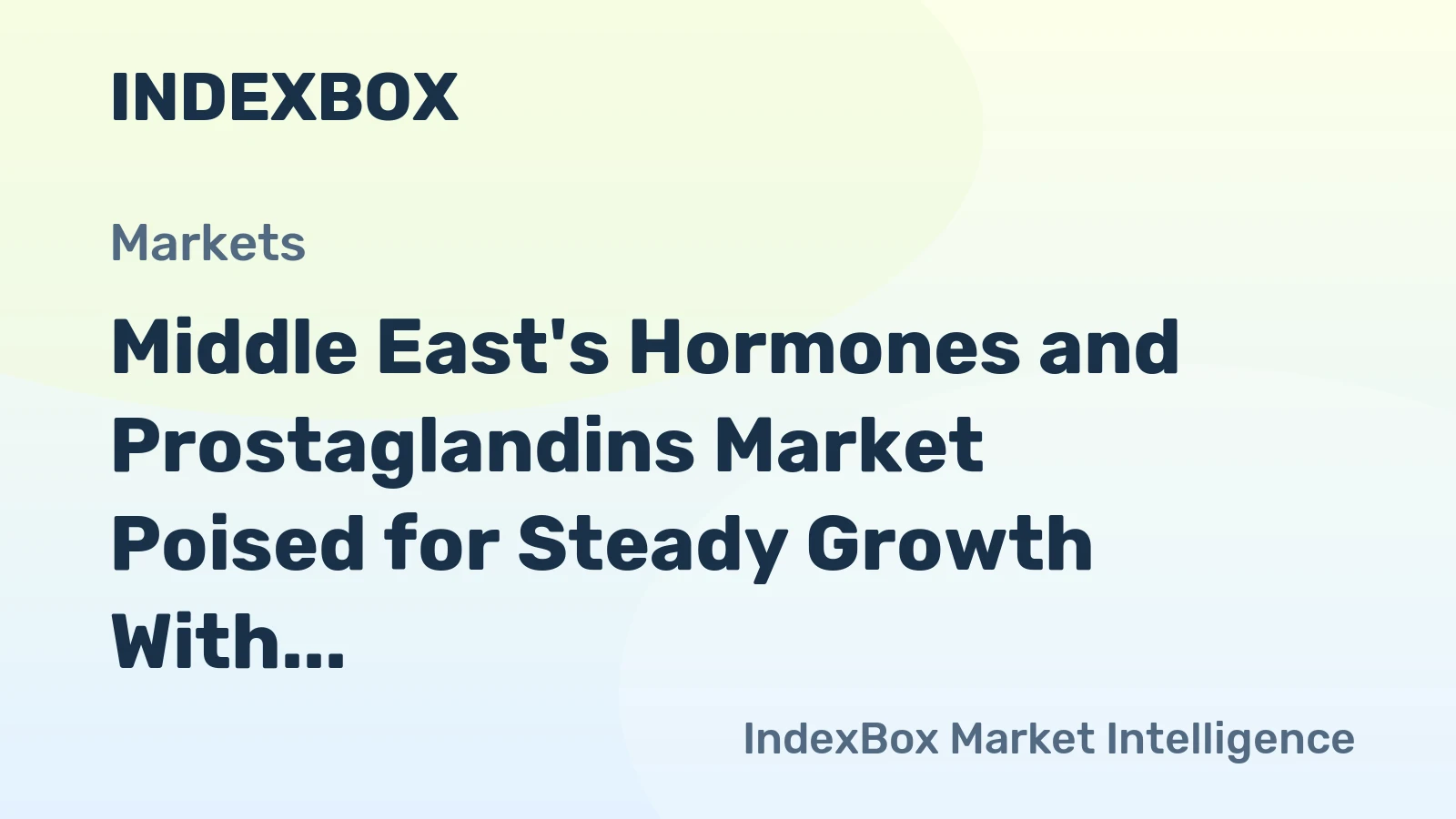 Middle East's Hormones and Prostaglandins Market Poised for Steady Growth With 2.3% CAGR Through 2035