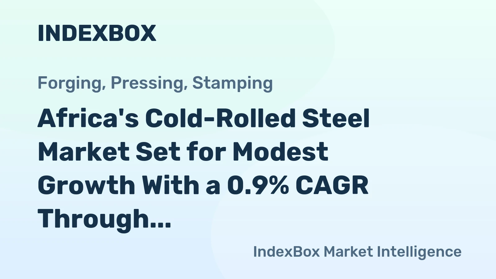 Africa's Cold-Rolled Steel Market Set for Modest Growth With a 0.9% CAGR Through 2035