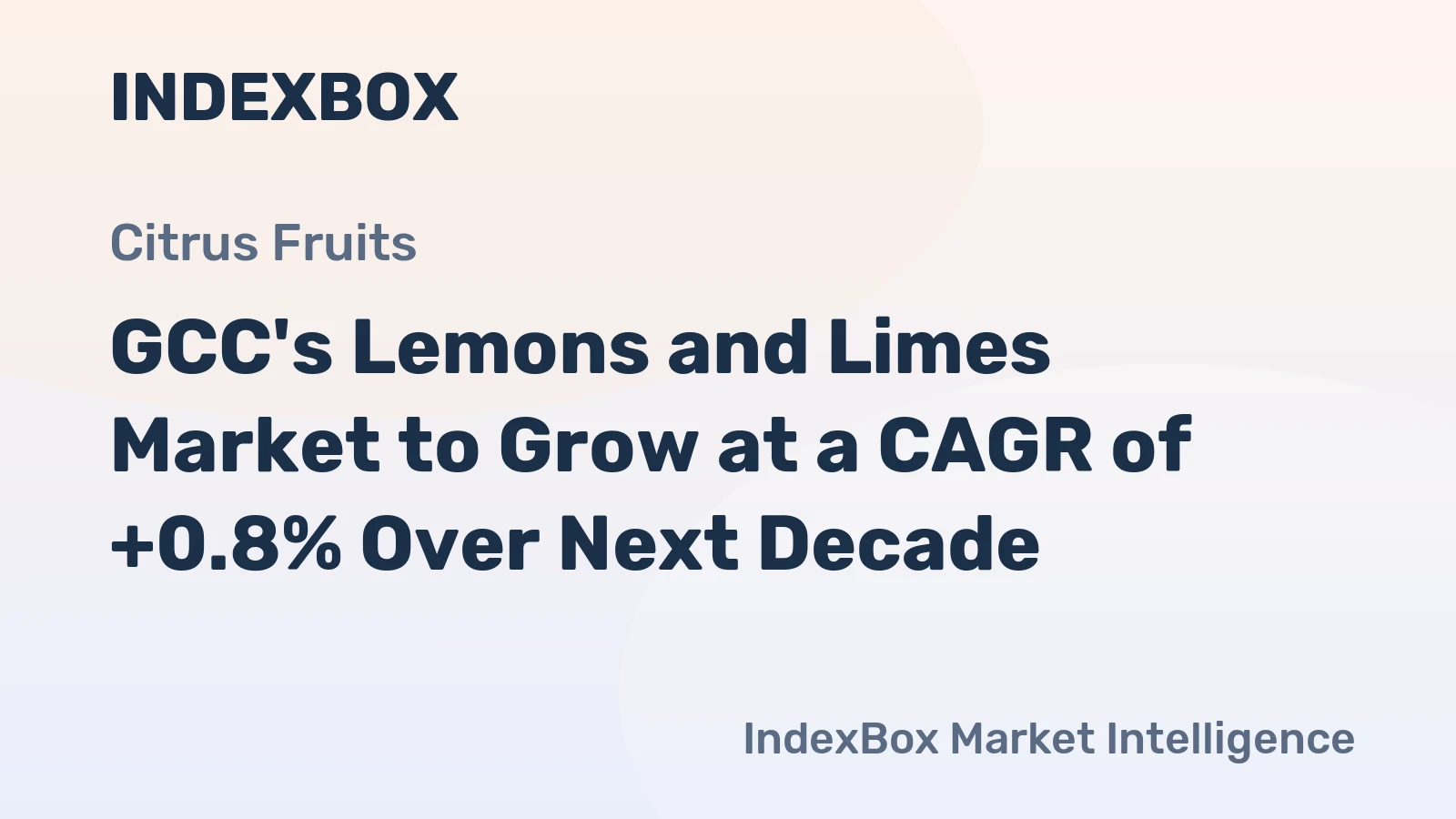 GCC's Lemons and Limes Market to Grow at a CAGR of +0.8% Over Next Decade