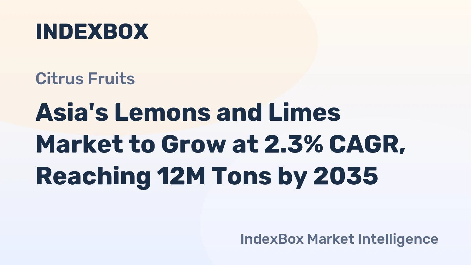 Asia's Lemons and Limes Market to Grow at 2.3% CAGR, Reaching 12M Tons by 2035